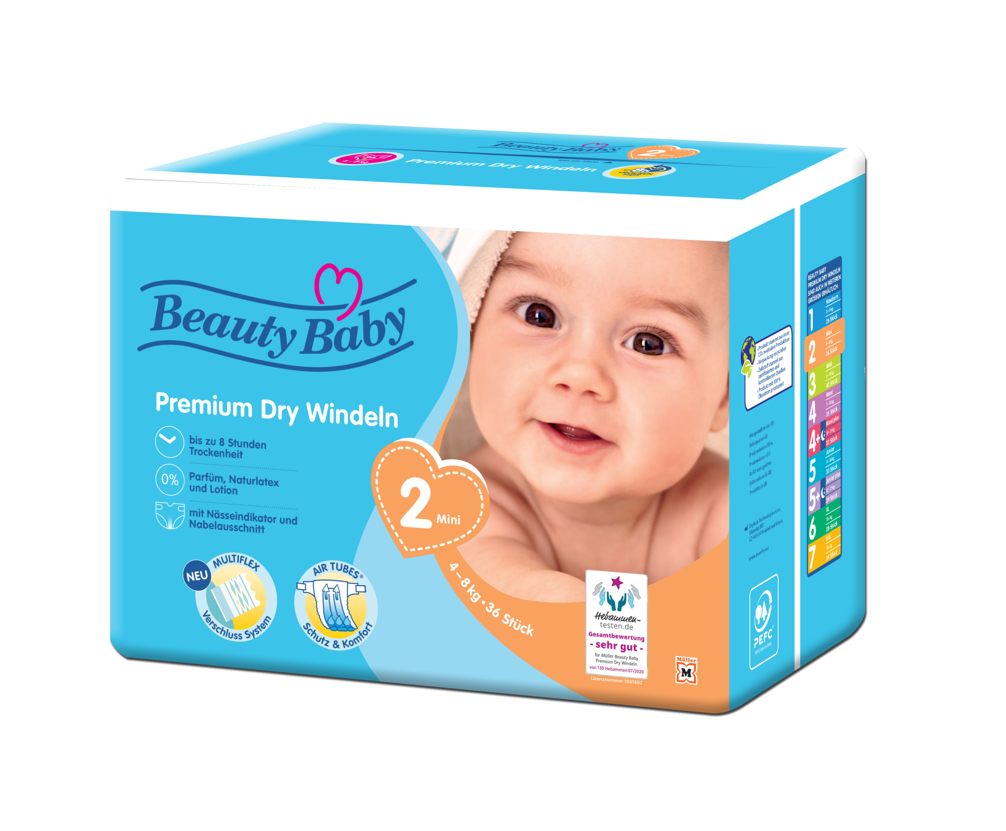Müller Beauty Baby Premium Dry Windeln - Hebammen-testen.de